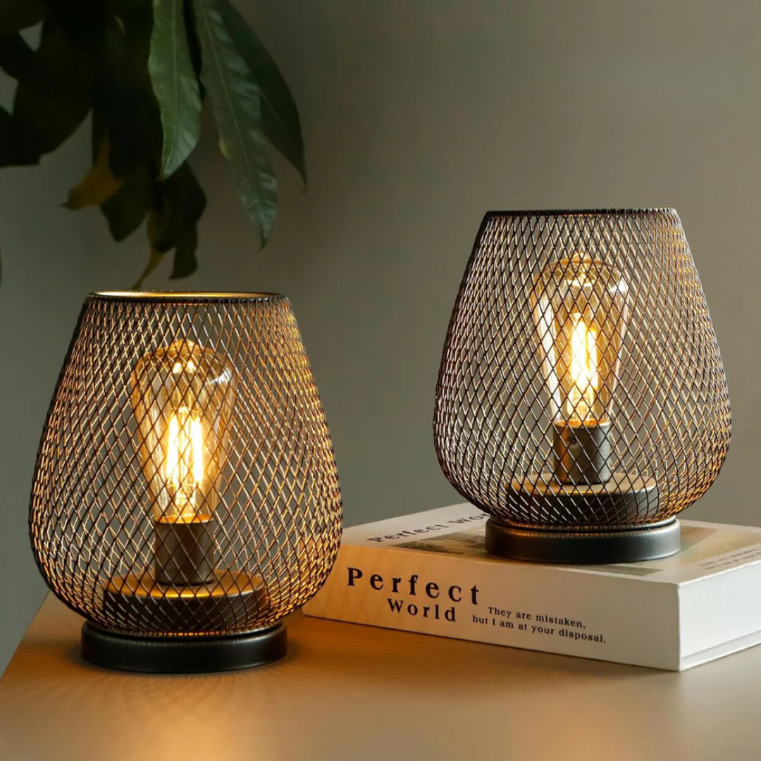 Wireless LED Table Lamp Lantern | Portable Ambient Lighting For Indoor ...